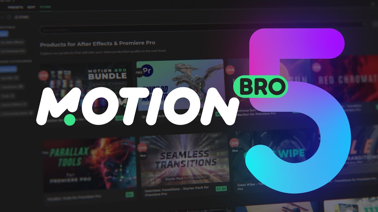 Motion Bro v5.0.6 For After Effects & Premiere Pro - Free After Effects ...